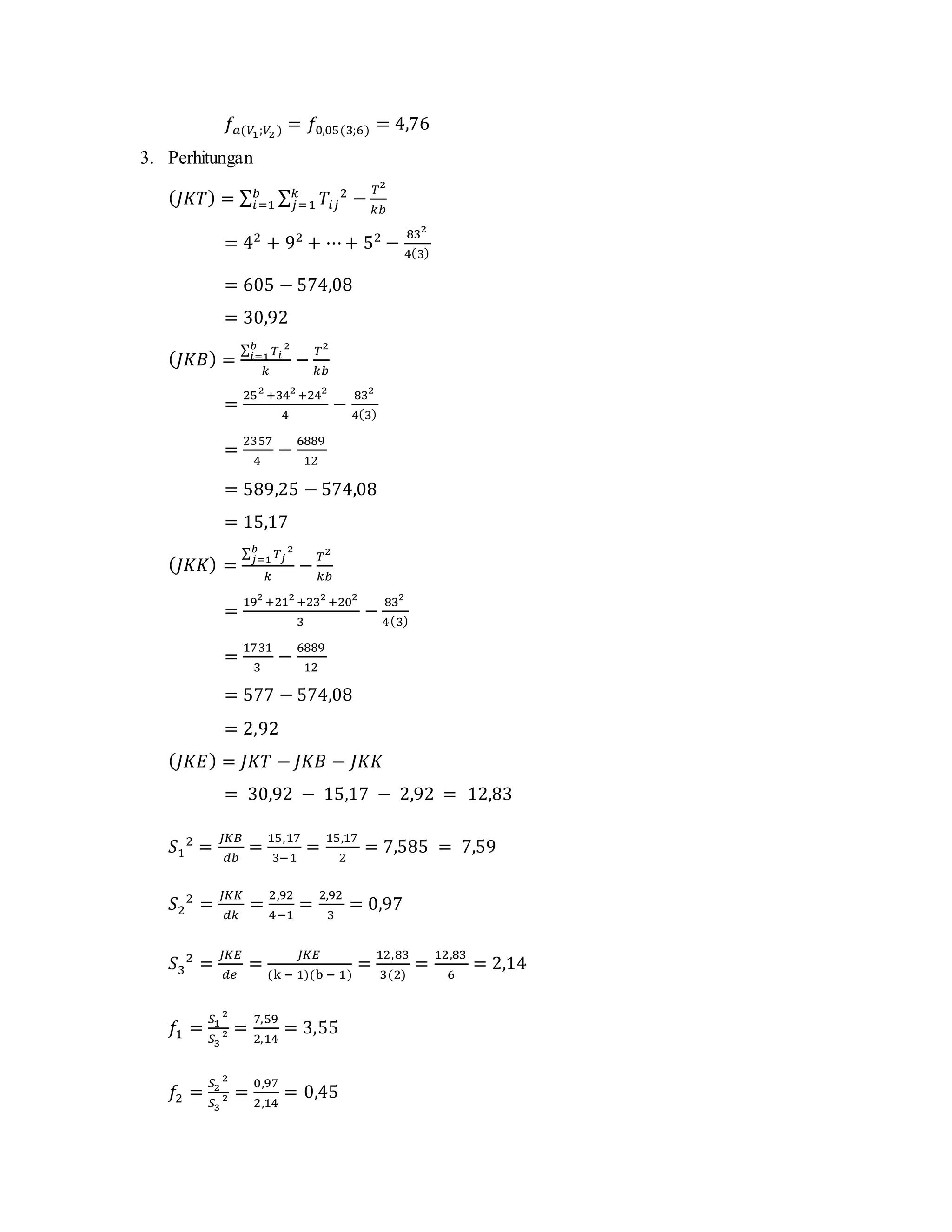 Analisis varian dua arah | DOCX