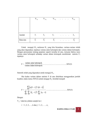 Makalah Analisis varians | PDF