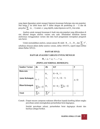 Makalah Analisis varians | PDF