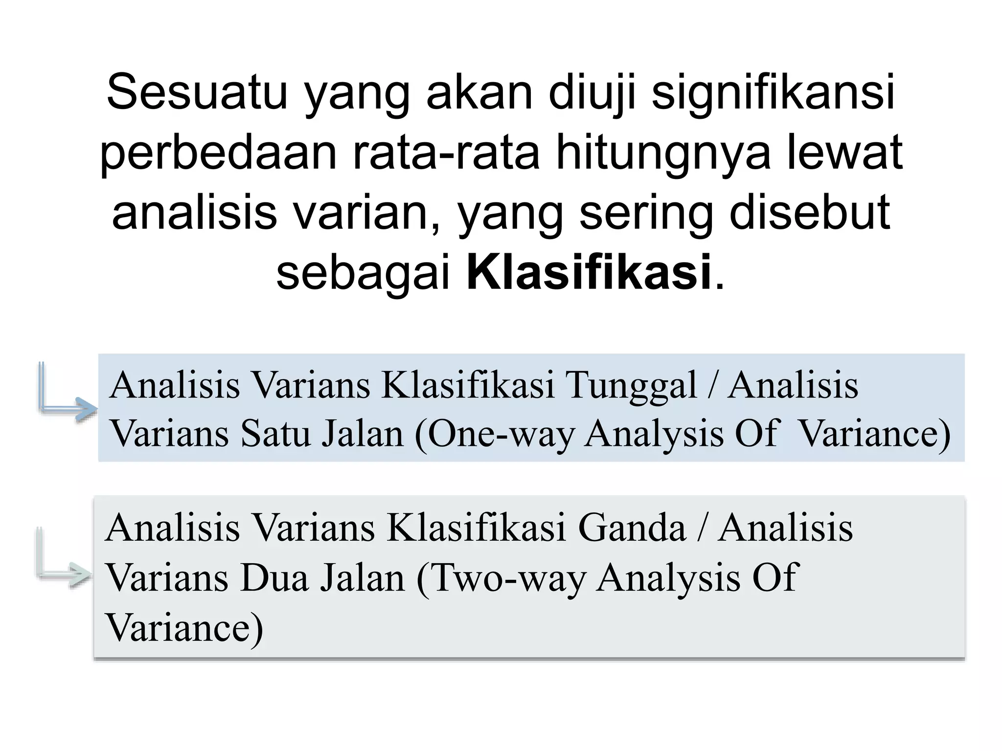 Matematika Analisis varians | PPTX