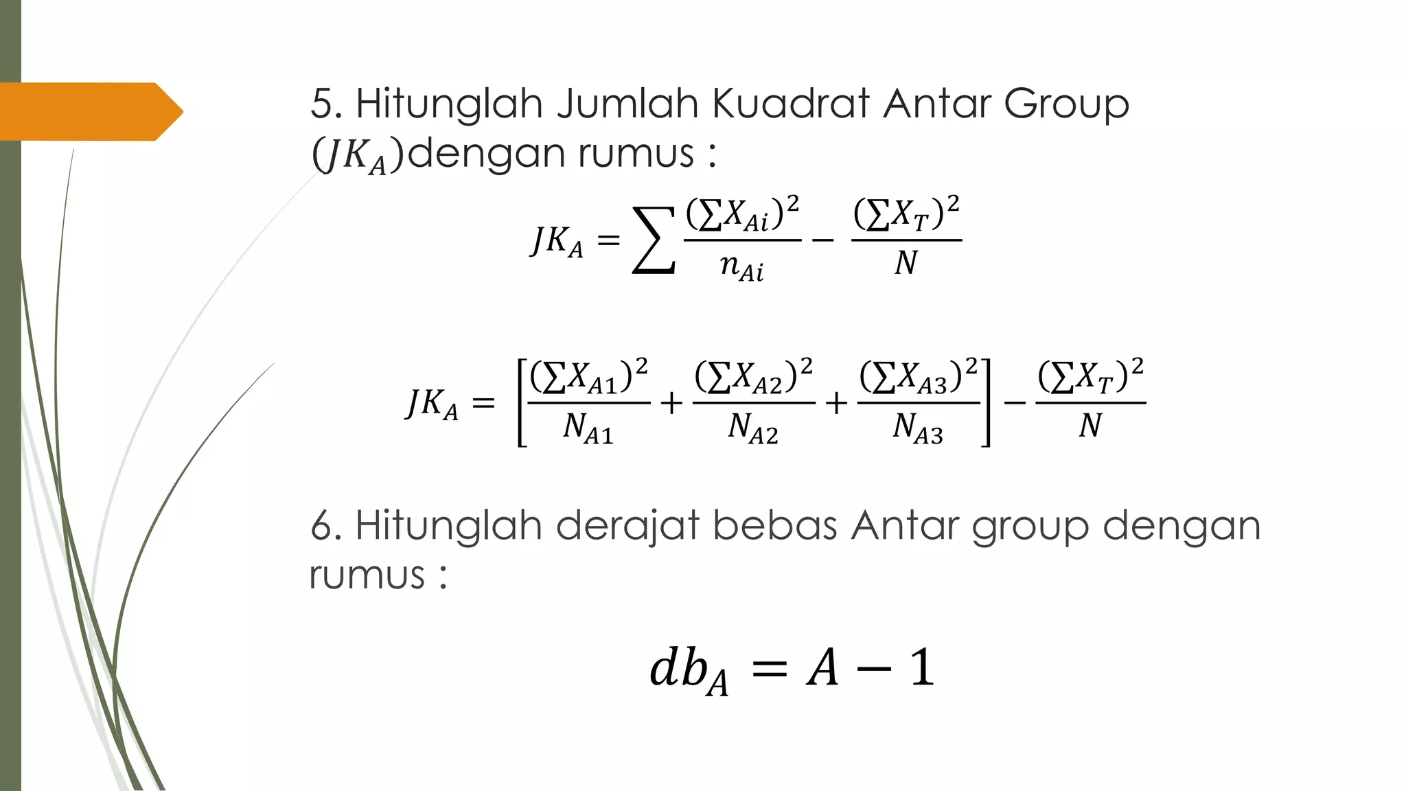 Analisis varians satu jalur | PPTX