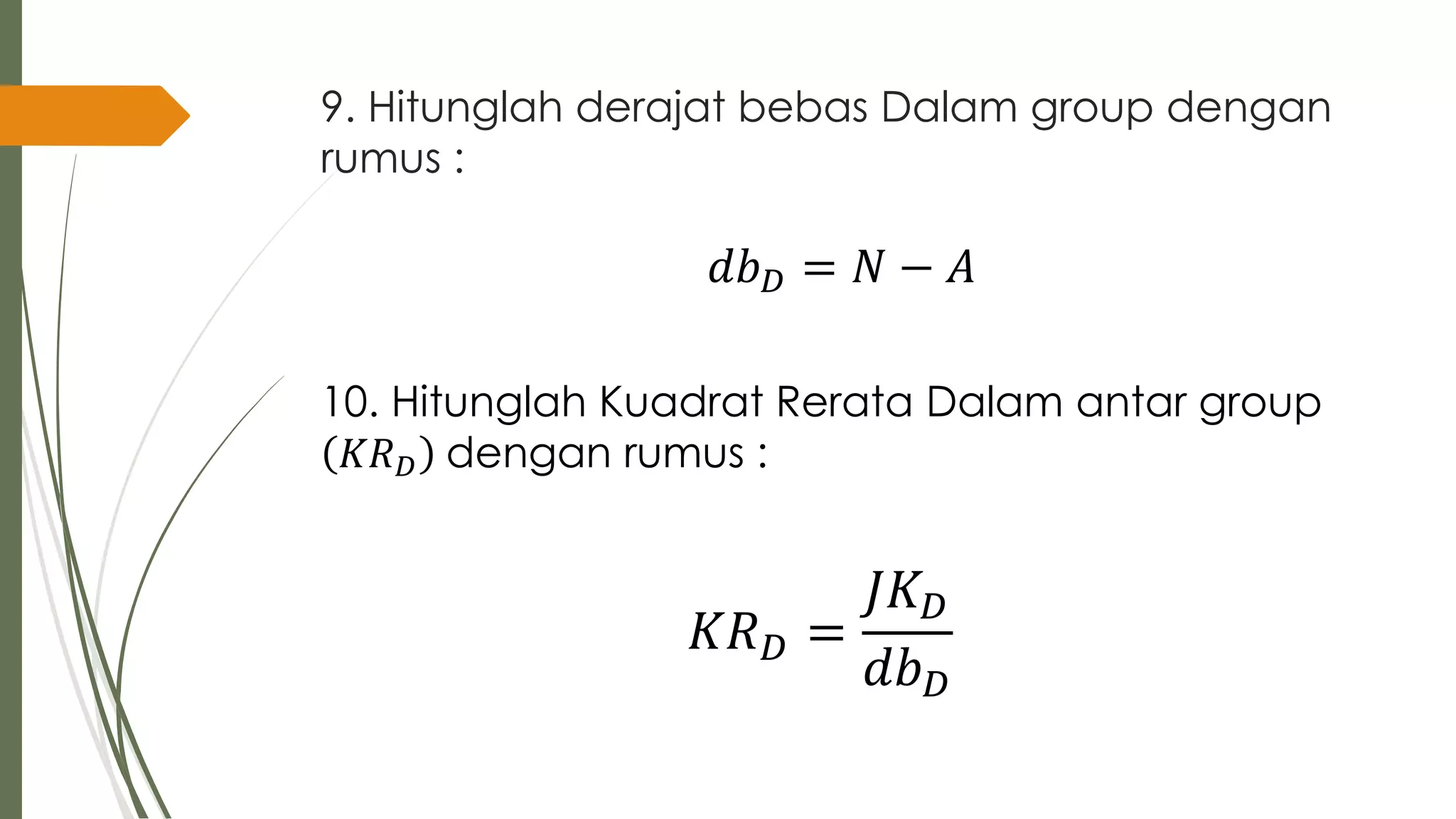 Analisis varians satu jalur | PPTX