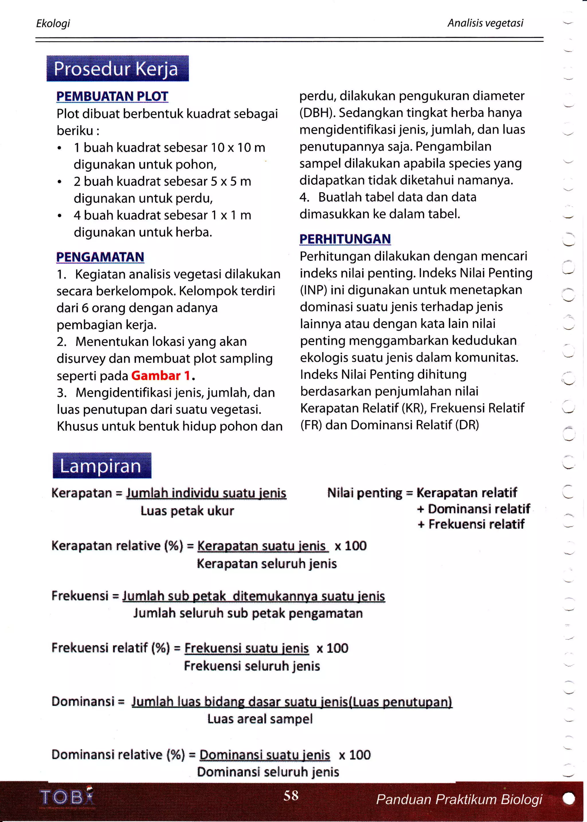 Analisis vegetasi | PDF