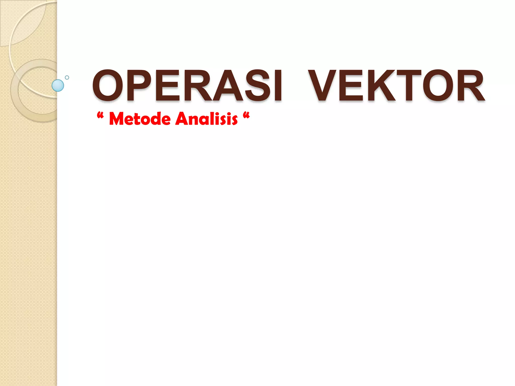 Analisis vektor | PPTX