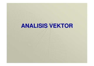 Analisis vektor | PDF
