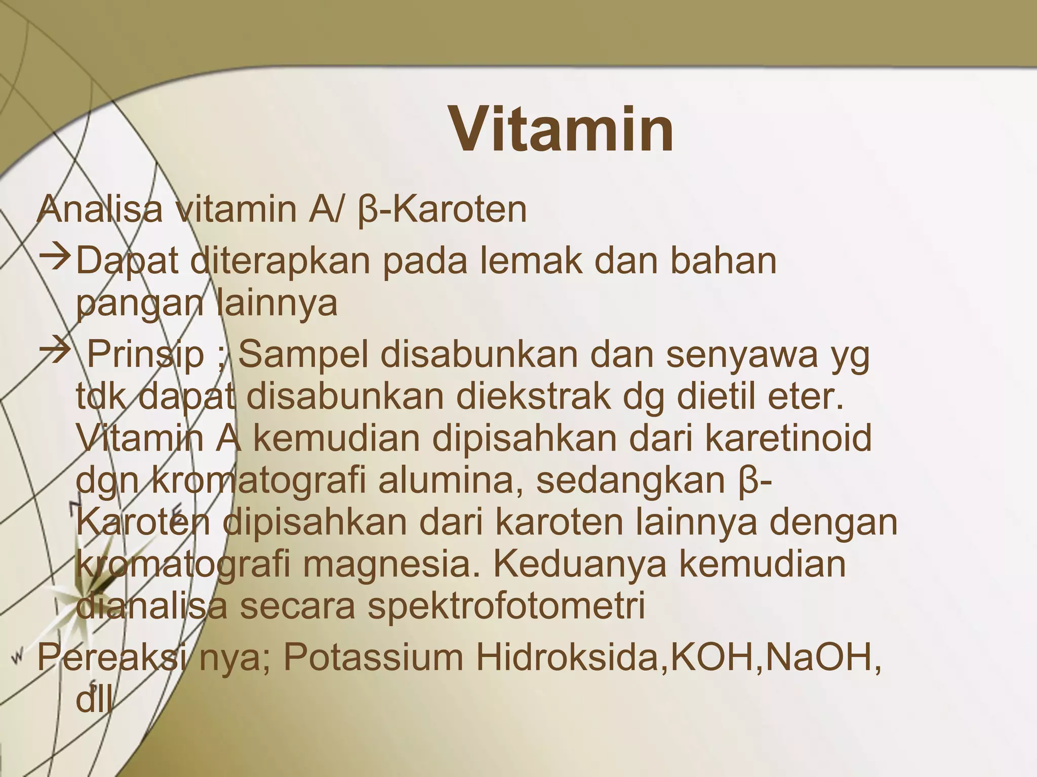 Analisis Vitamin | PPT