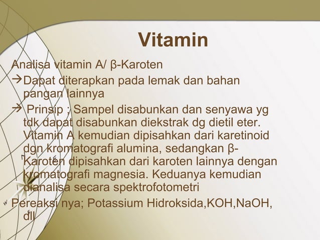 Analisis Vitamin | PPT