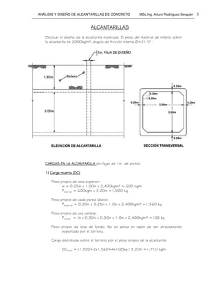 Análisis y diseño de Alcantarillas tipo Cajón de Concreto Armado con ...