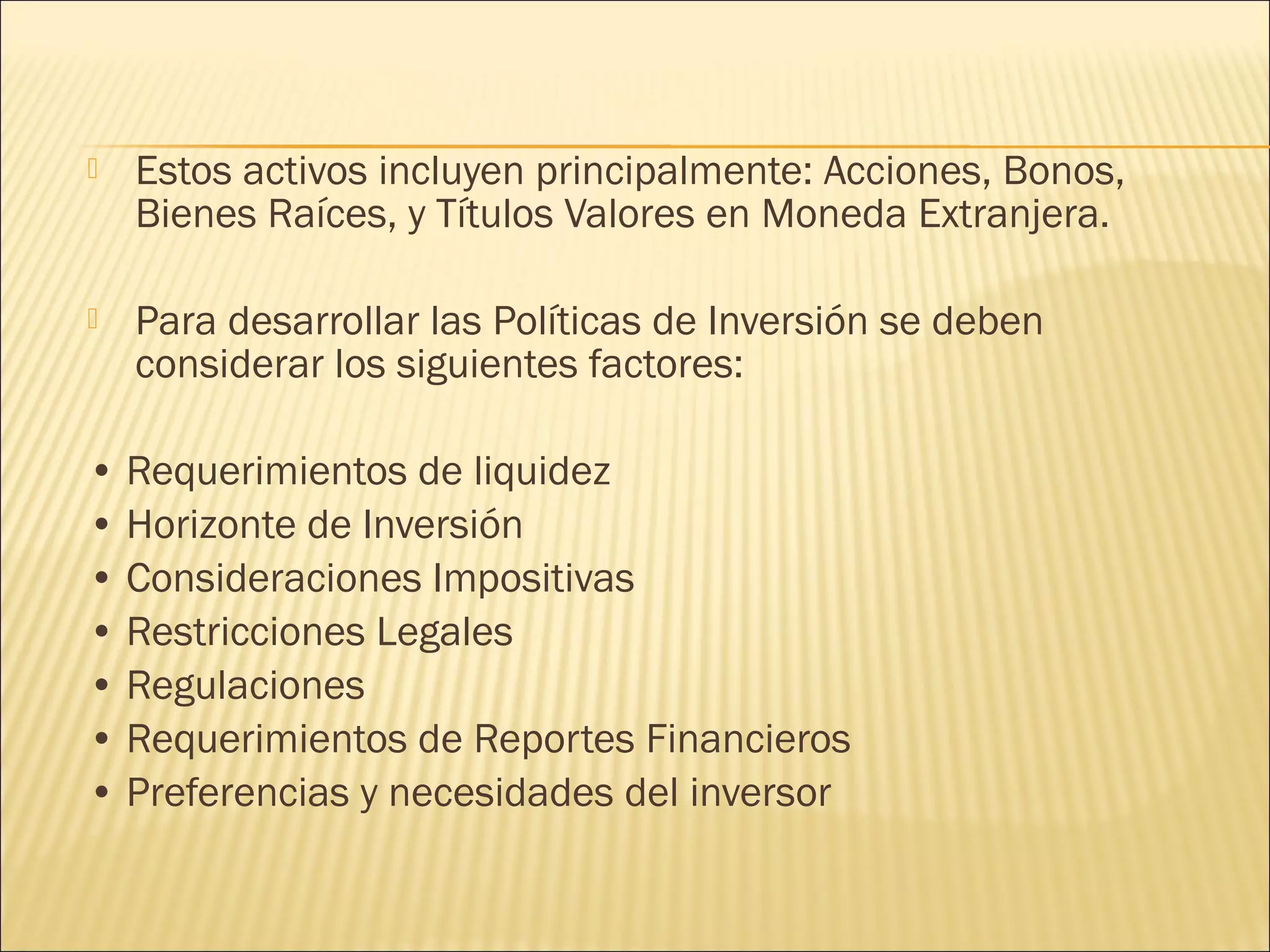 Analisis y Manejo de Carteras de Inversión | PPT
