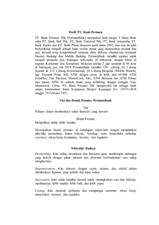 Analisi visi bank permata | DOCX