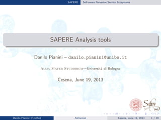 SAPERE Analysis tools | PPT | Free Download