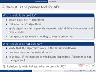 SAPERE Analysis tools | PPT | Free Download