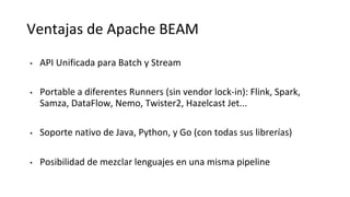 Analitica de datos en tiempo real con Apache Flink y Apache BEAM | PPT