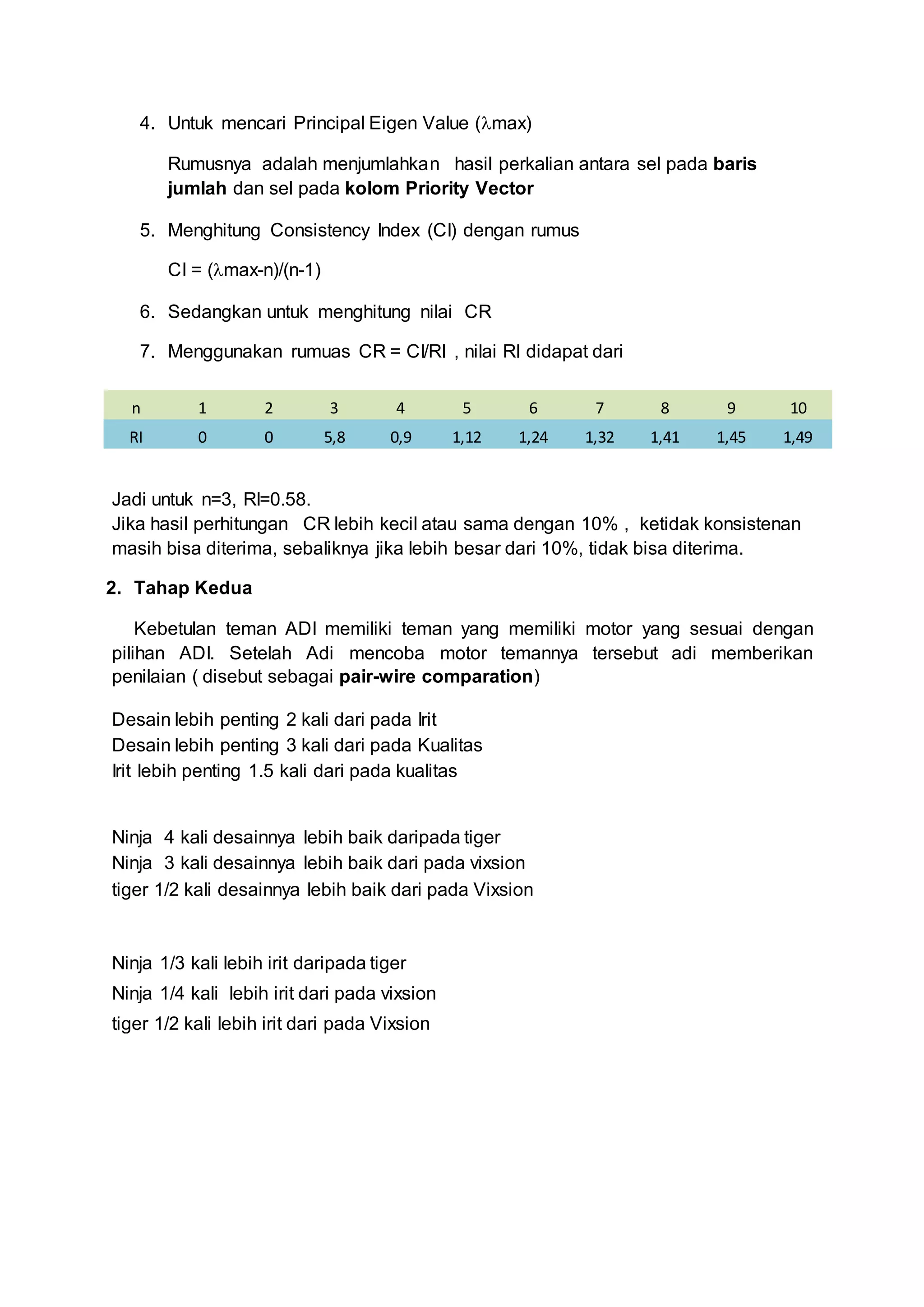 Analitic hierarchy process | DOCX