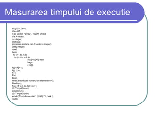 Analiza algoritmilor. Masurarea volumului | PPT