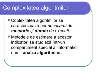 Analiza algoritmilor. Masurarea volumului | PPT