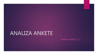 Analiza ankete | PPTX