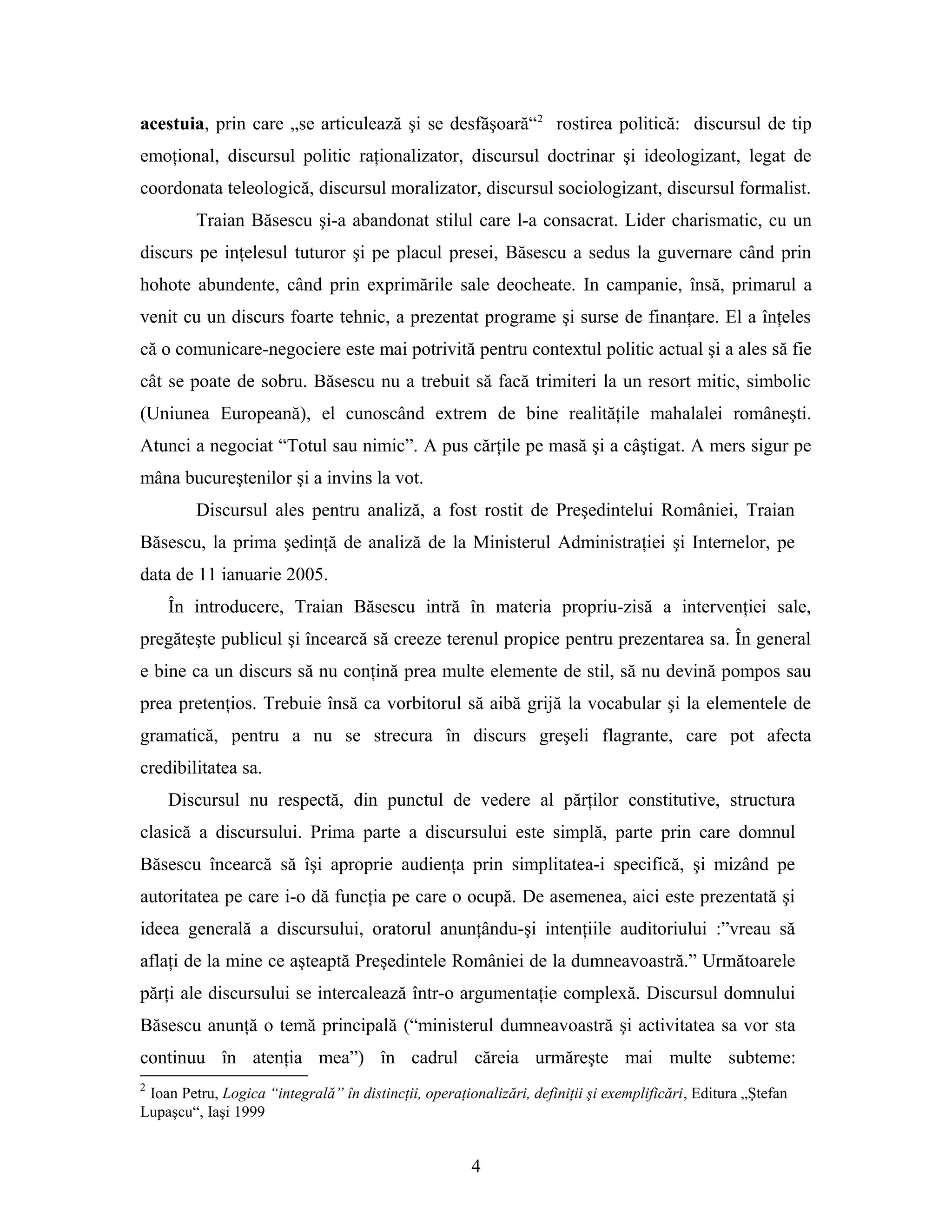 Analiza discursului politic | DOC