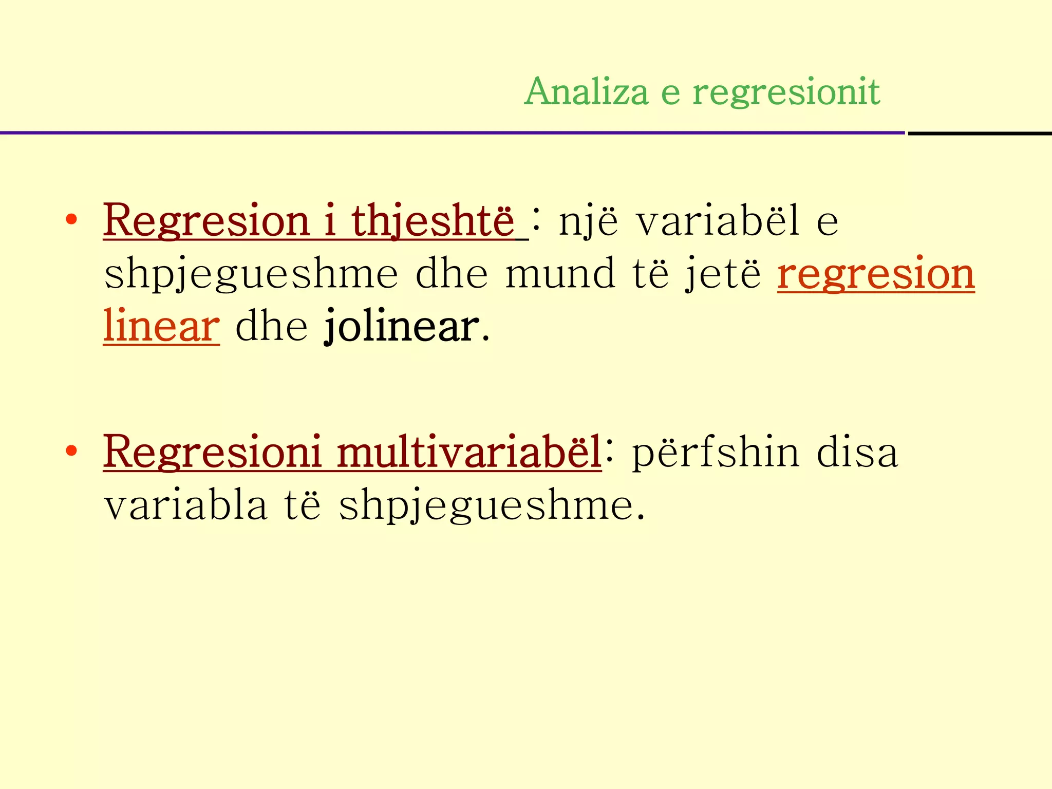Analiza e regresionit dhe korrelacionit | PDF