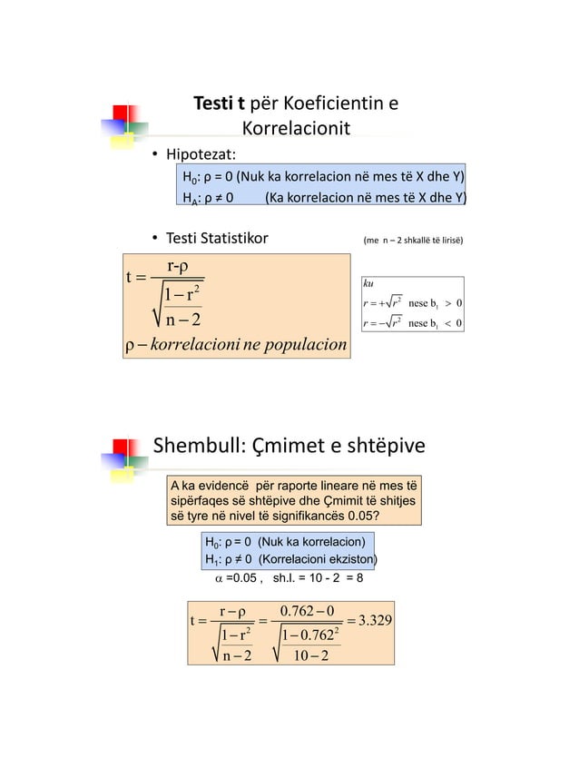 Analiza e thjeshte e regresionit | PDF
