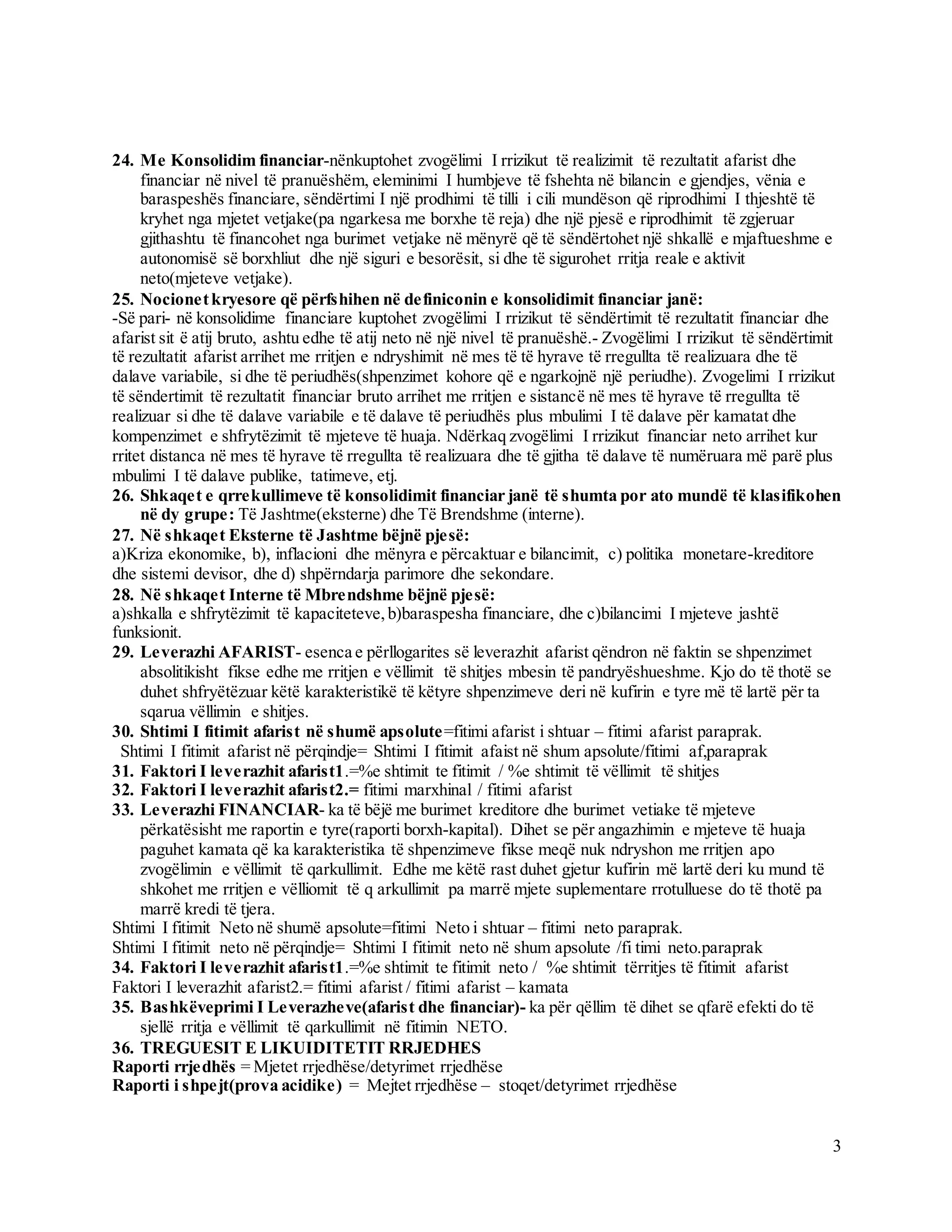 Analiza e pasqyrave Financiare Pyetje dhe pergjigje | DOCX