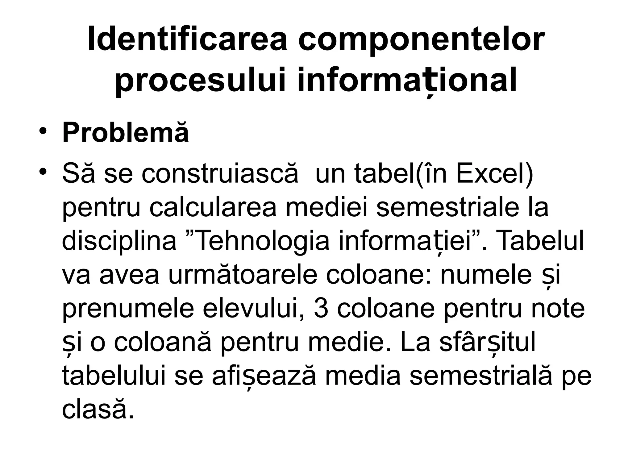 Analiza informatiei | PPT
