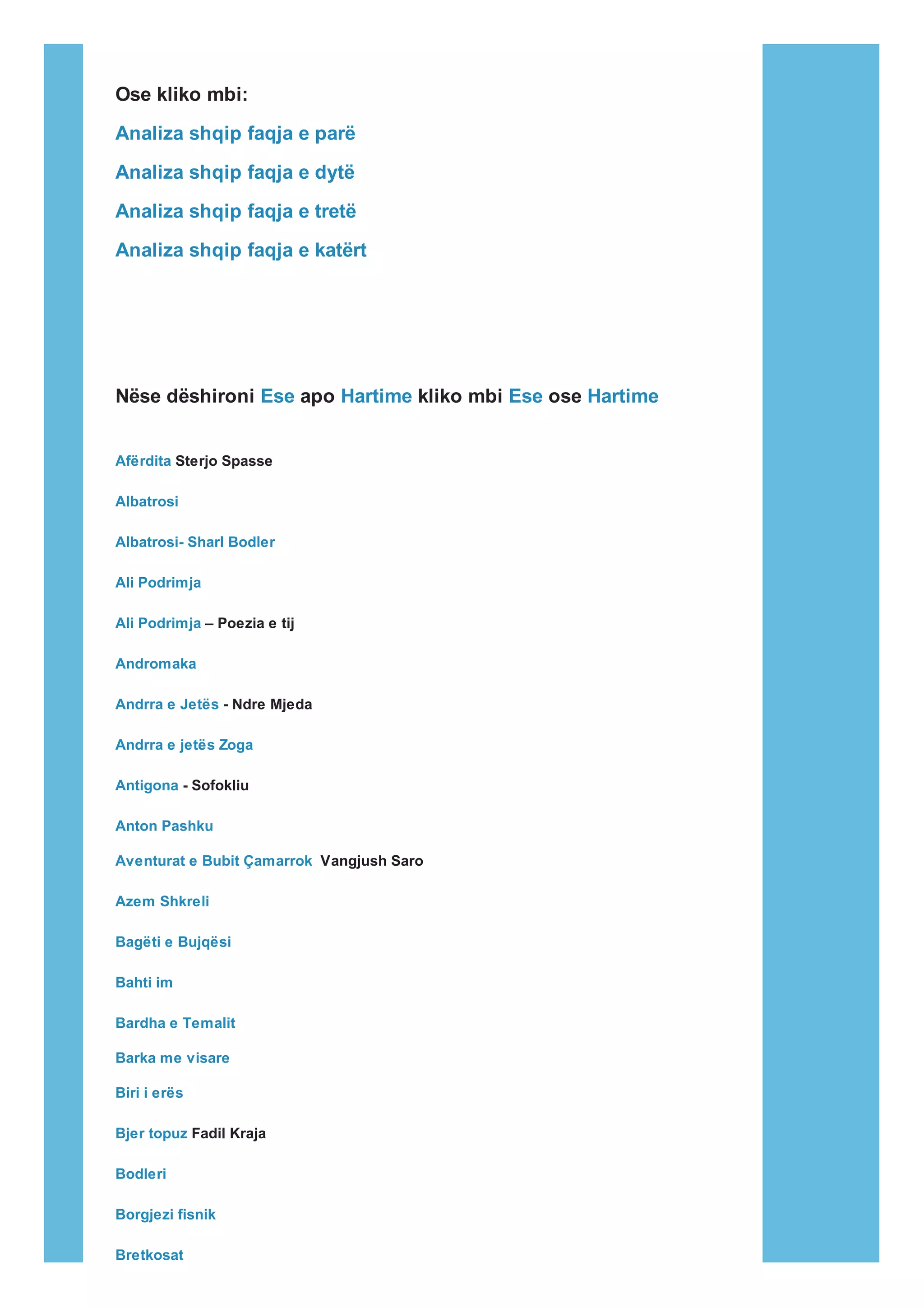 Analiza letrare | PDF