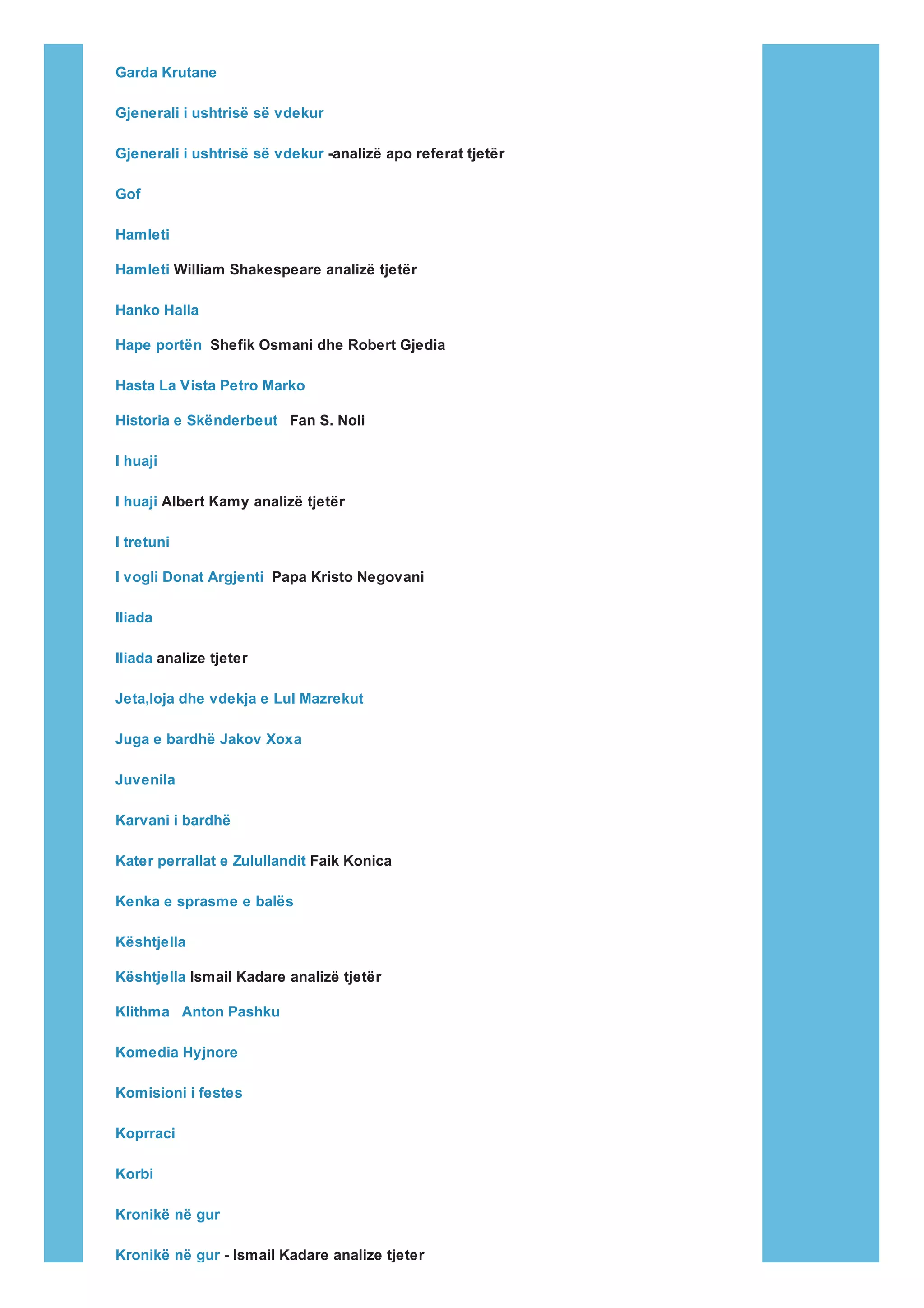 Analiza letrare | PDF