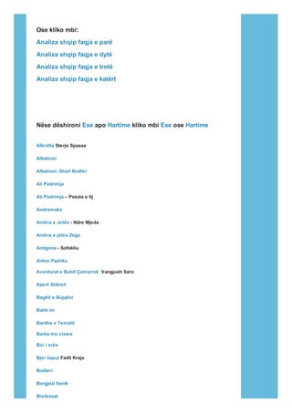 Analiza letrare | PDF