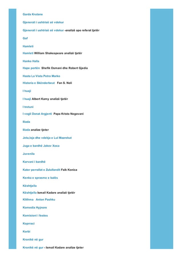 Analiza letrare | PDF