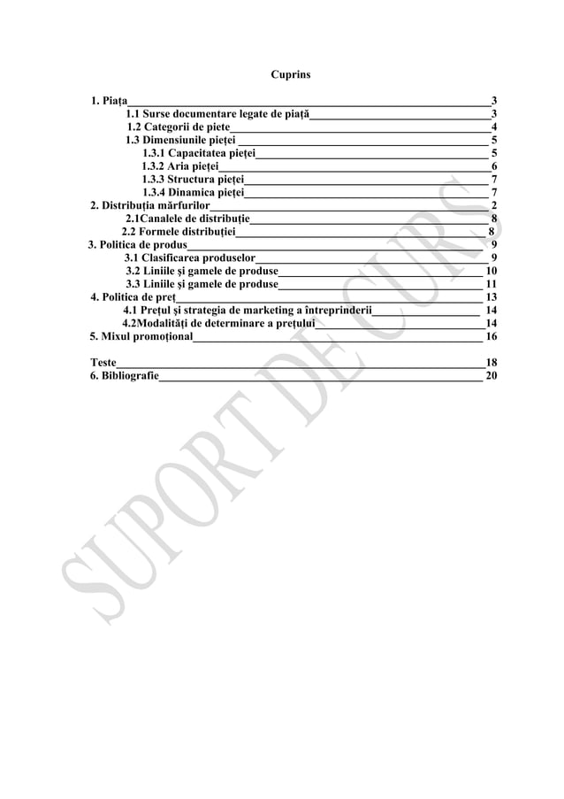 Analiza pietei suport de curs | PDF