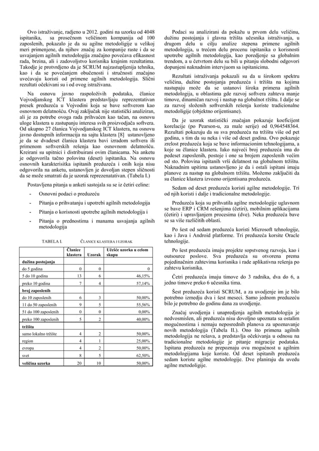 Analiza primene agilnih metodologija u softverskim organizacijama ...