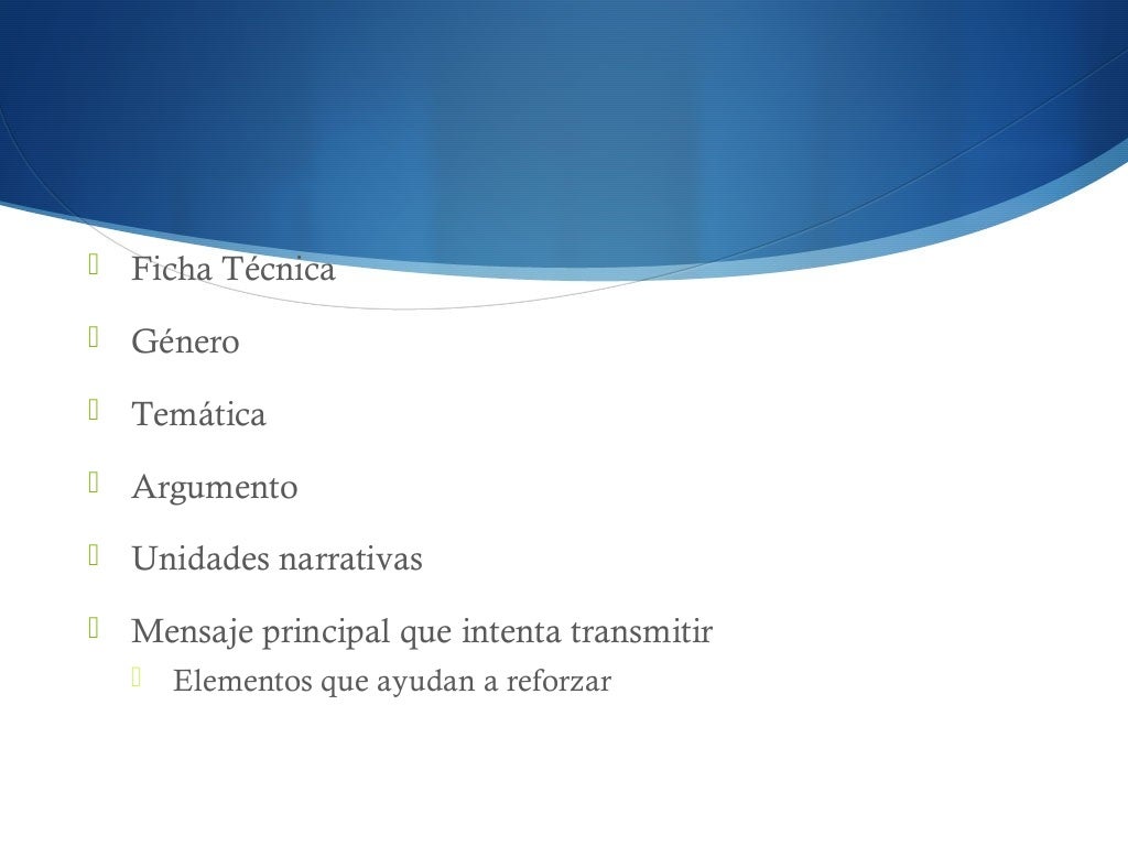 Analizar una pelicula Analizar una pelicula