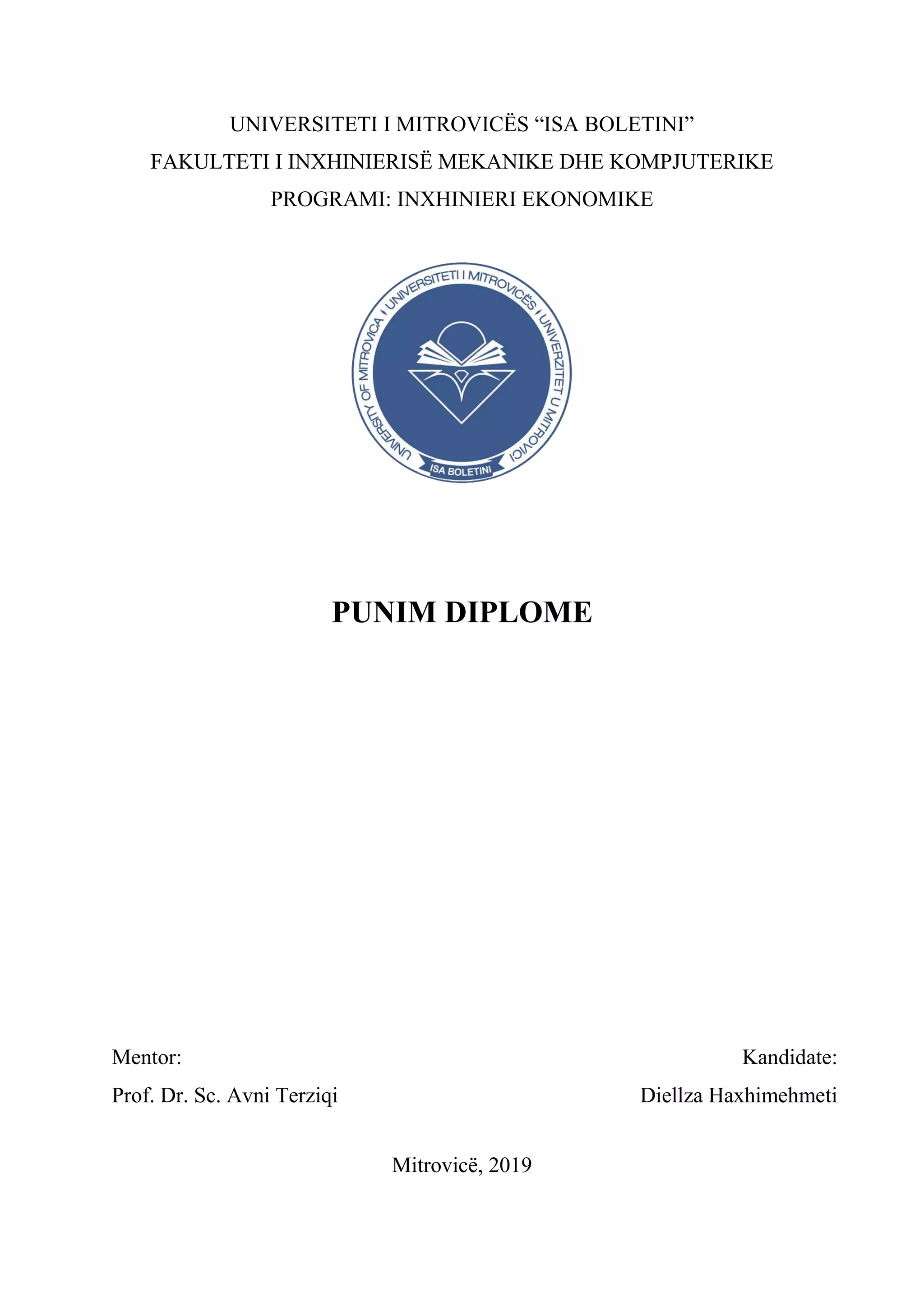 Analiza teknike dhe ekonomike e hidrocentraleve te vogla | PDF