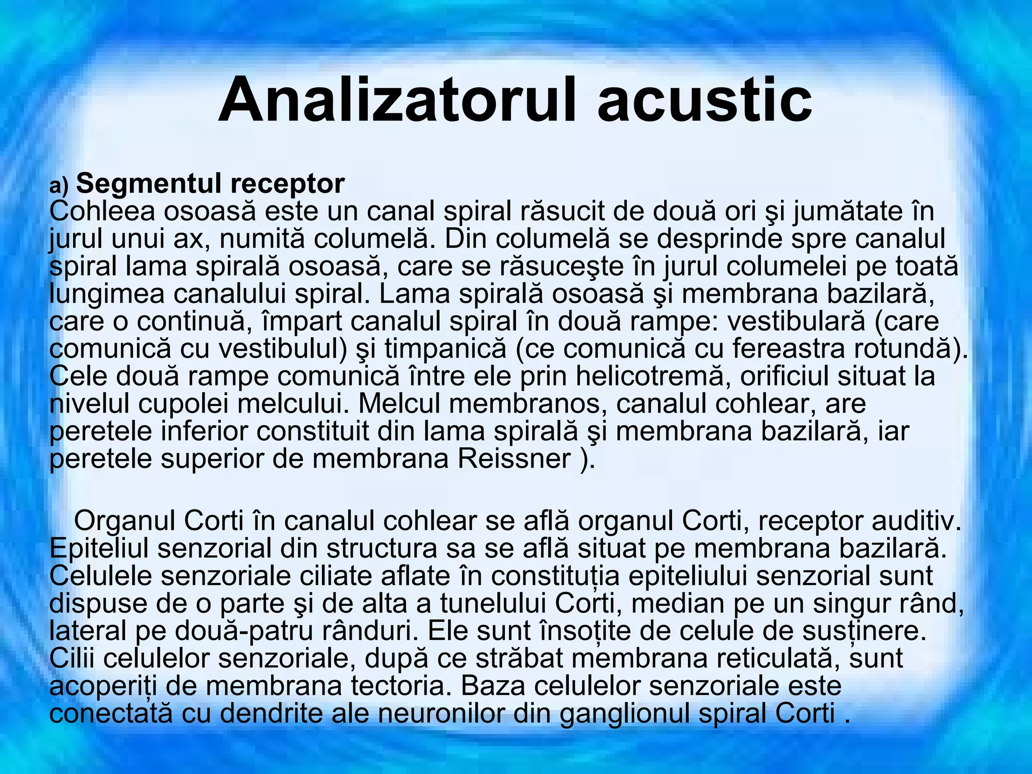 analizator acustico-vestibular | PPT