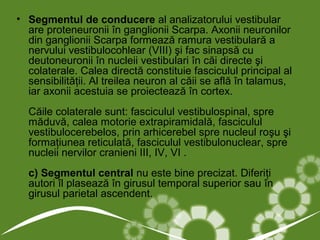 analizator acustico-vestibular | PPT