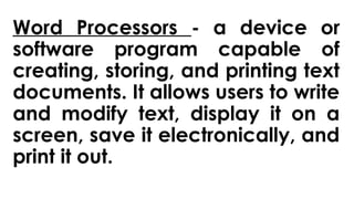 Analizing Information Using the ICT.pptx | Computing | Technology & Computing