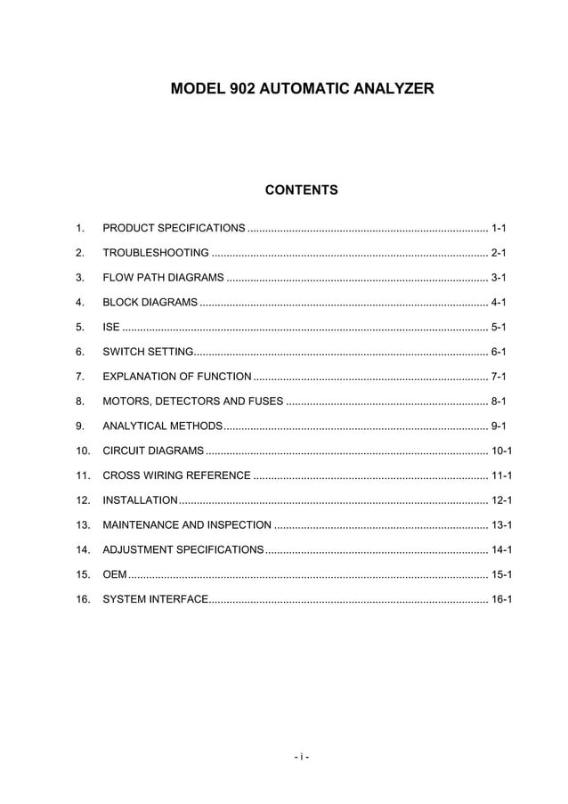 Analizor biochimie hitachi 902 | PDF