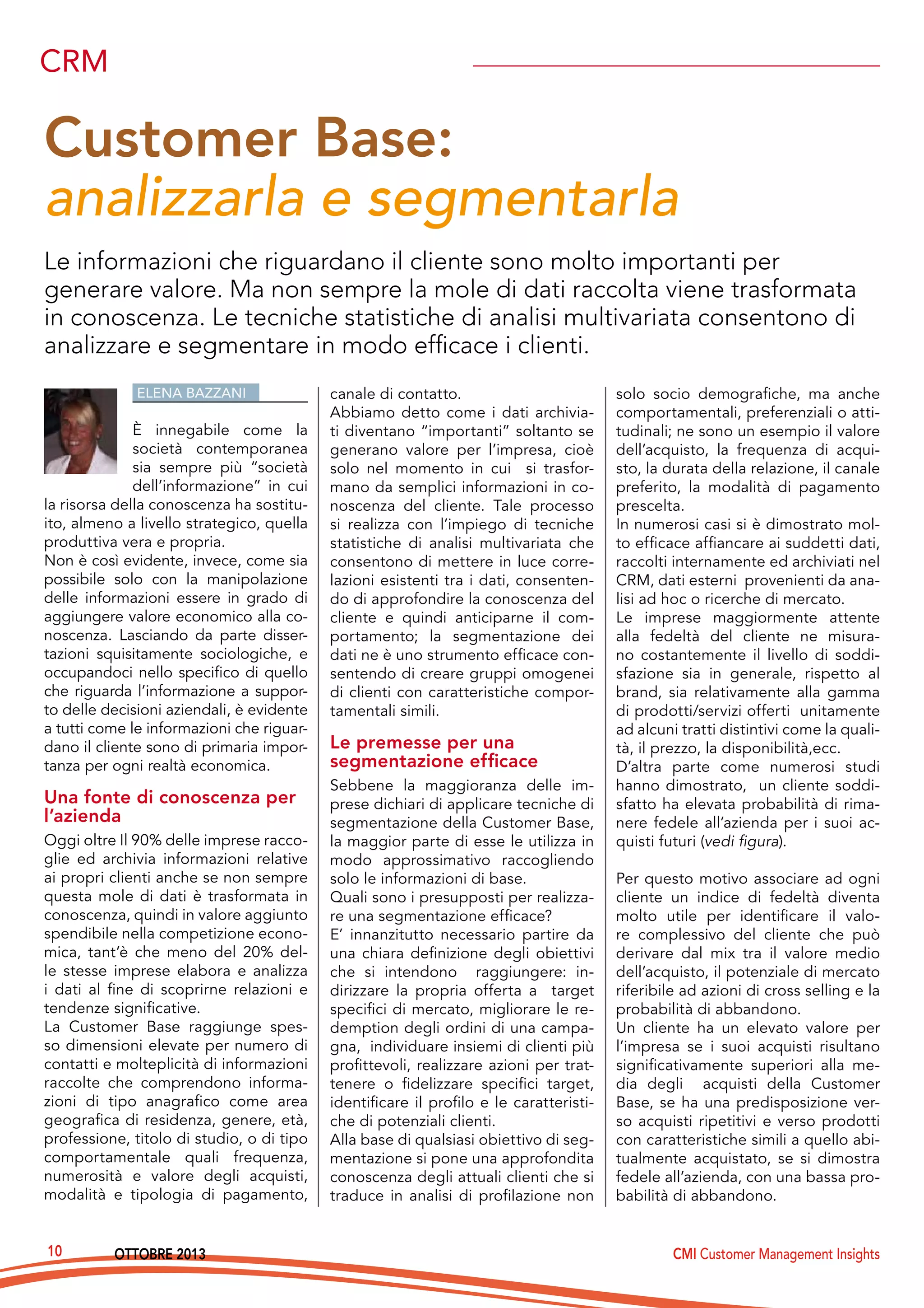 Analizzare e segmentare la customer base | PDF