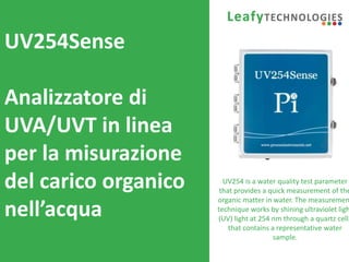Analizzatore di UV a 254 nm | PPTX