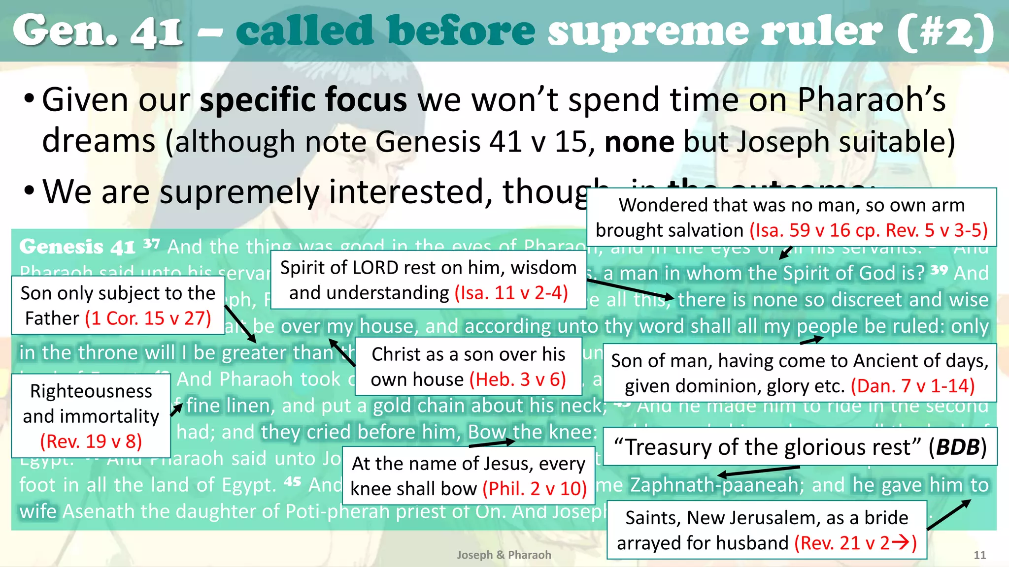 The allegory of Joseph and Pharaoh (Genesis) | PPTX