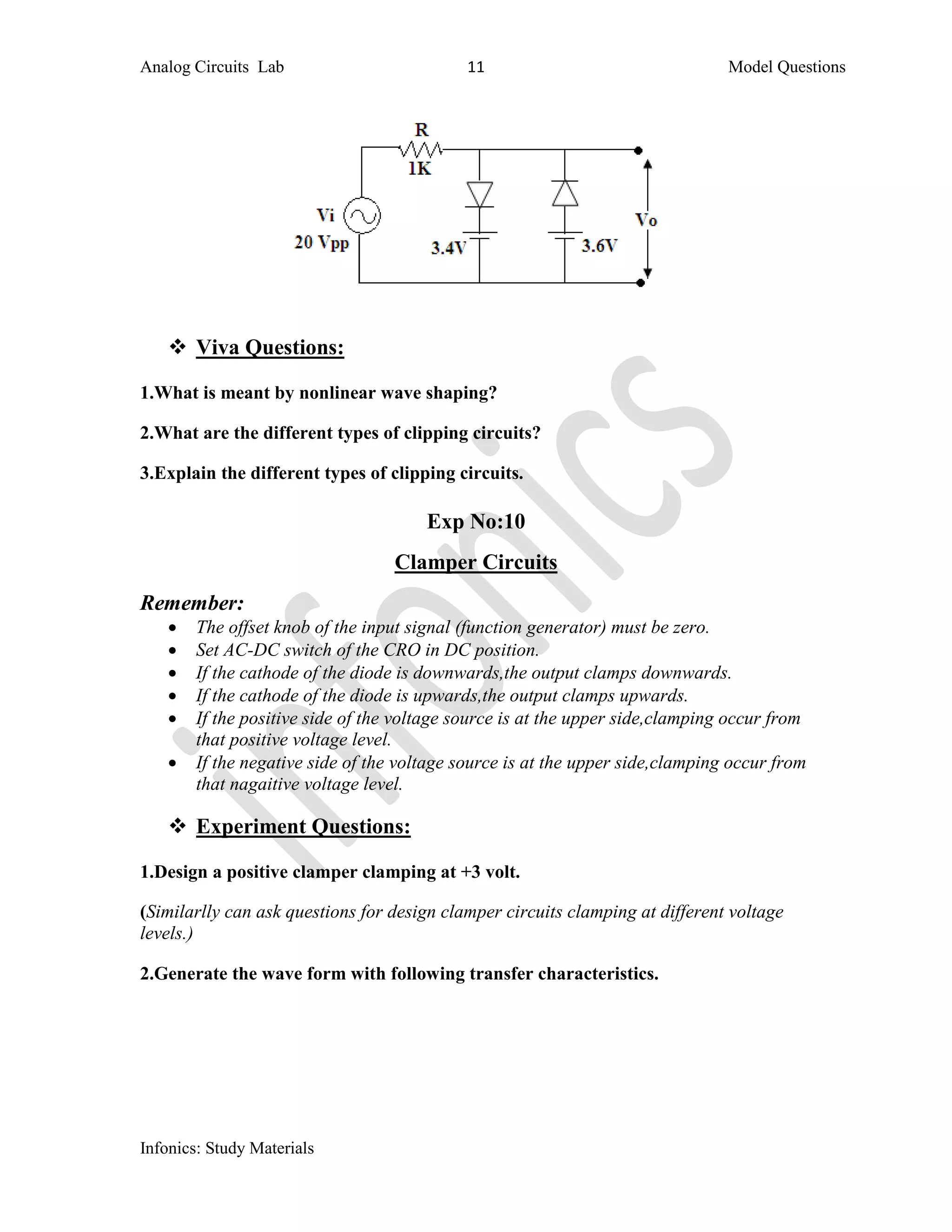 Analog circuits-lab-possible-viva-questions | PDF