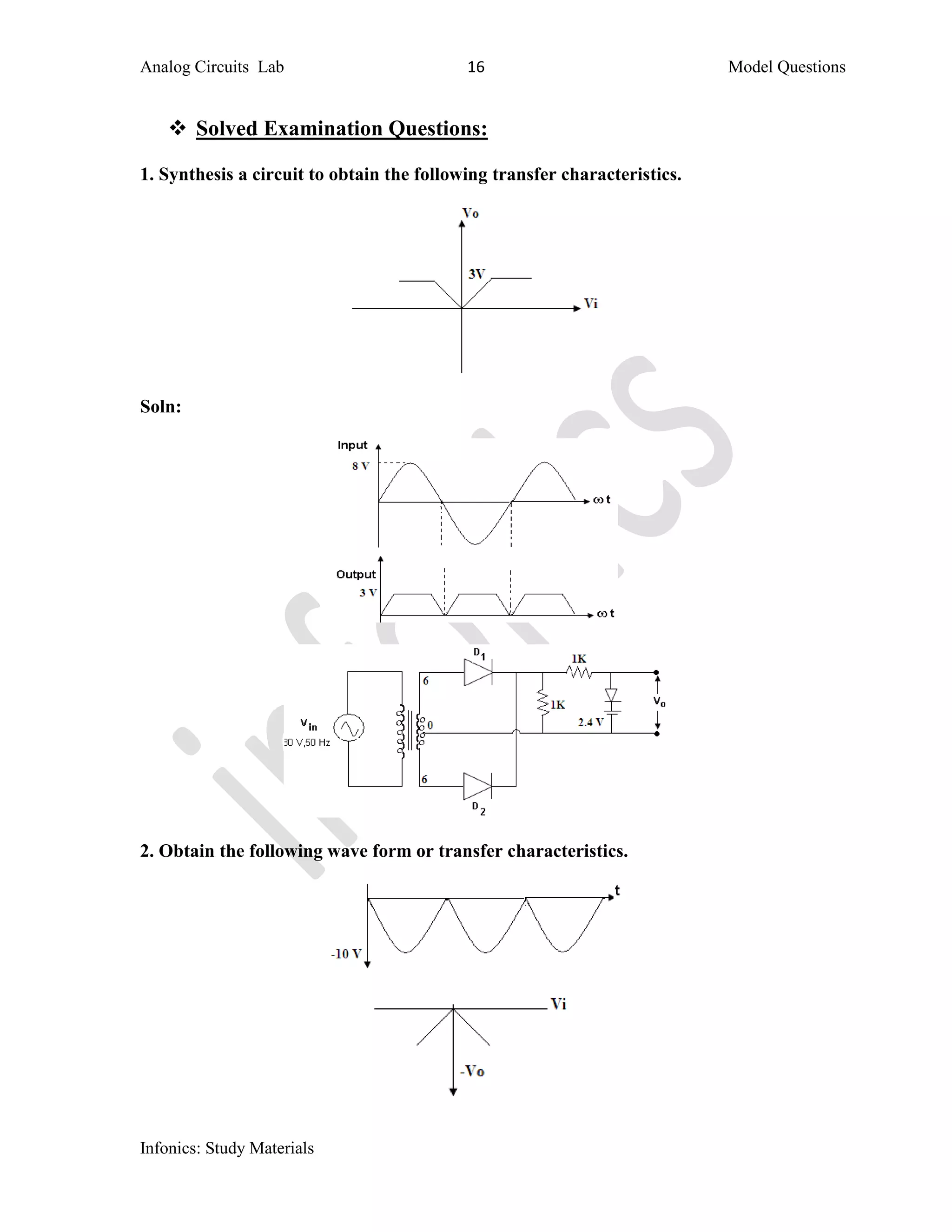 Analog circuits-lab-possible-viva-questions | PDF