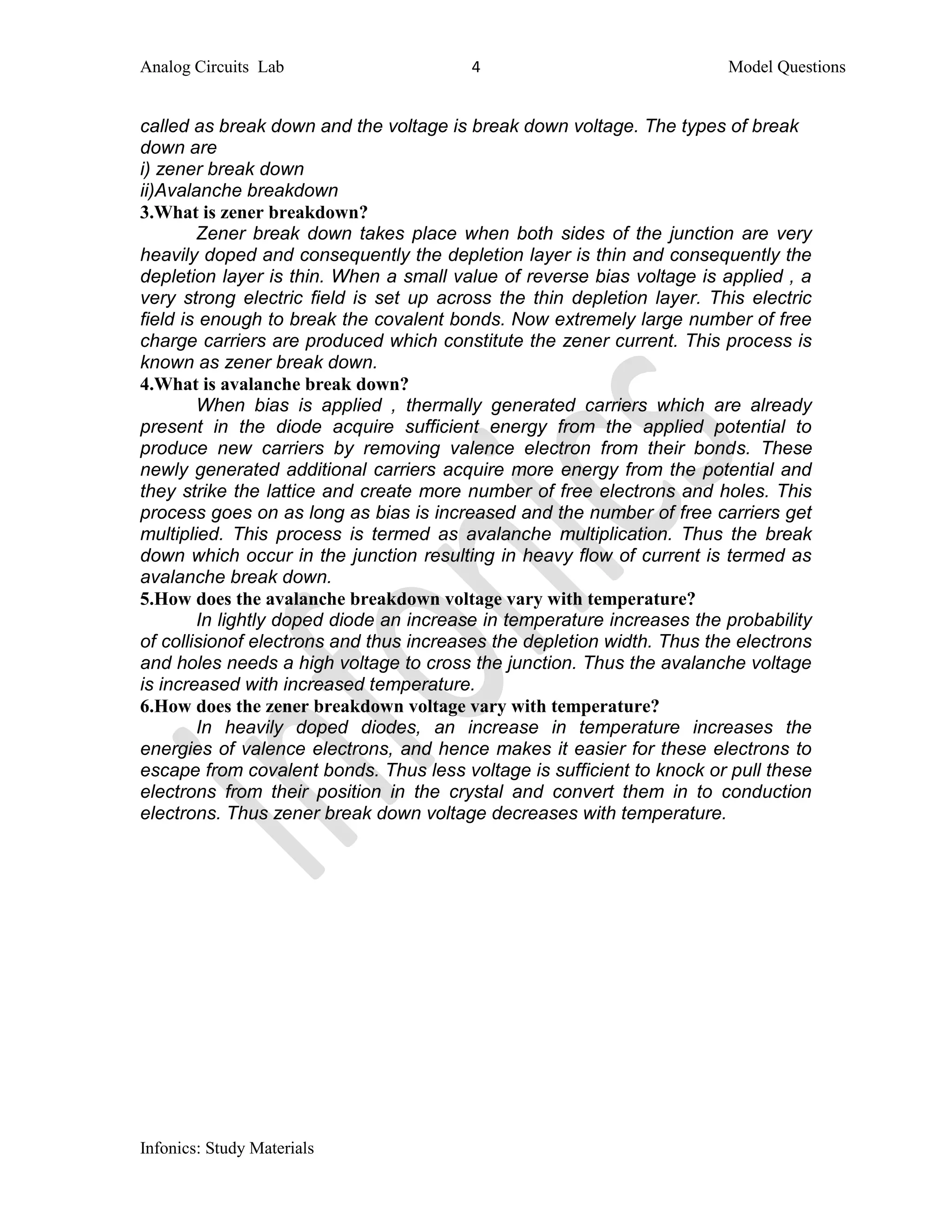 Analog circuits-lab-possible-viva-questions | PDF