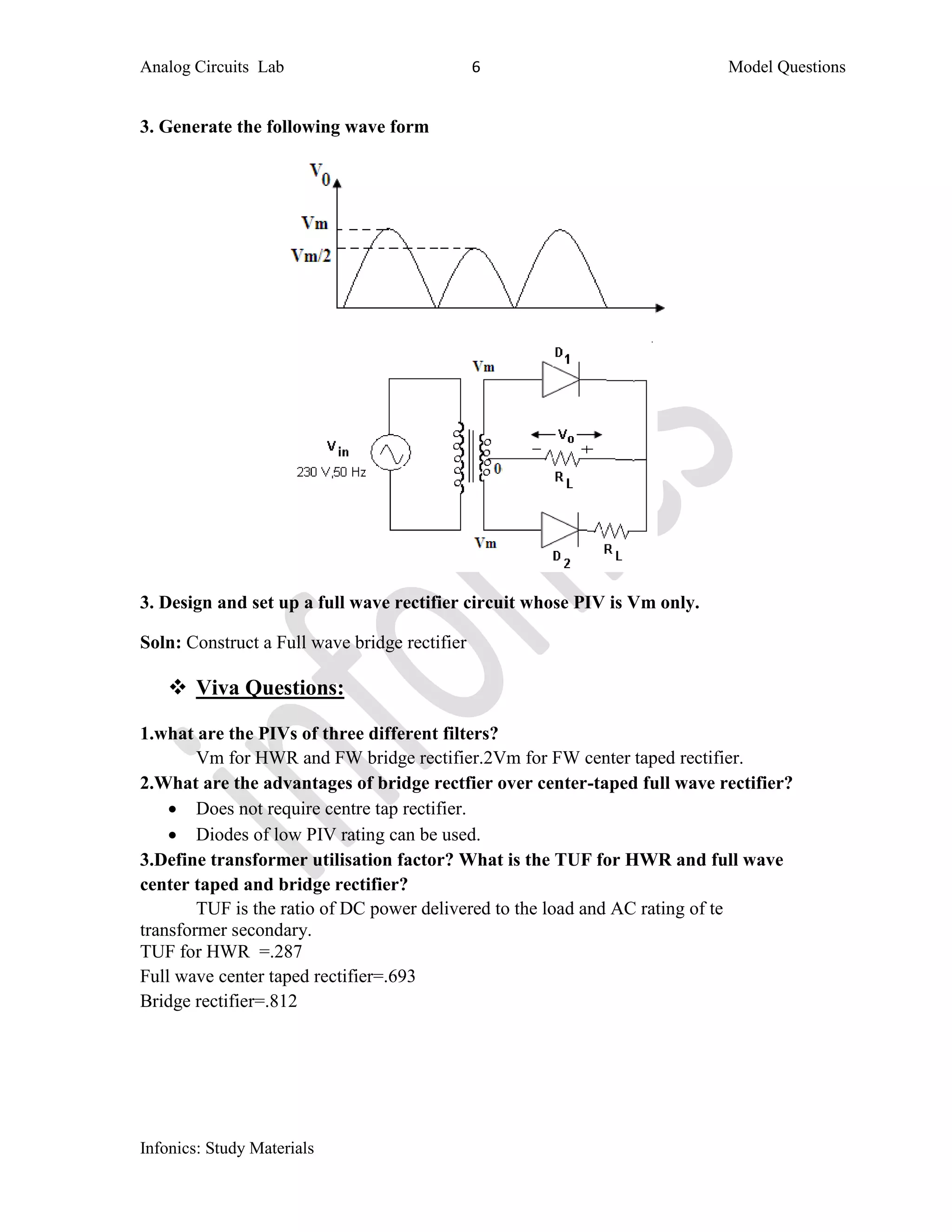 Analog circuits-lab-possible-viva-questions | PDF