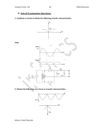 Analog circuits-lab-possible-viva-questions | PDF