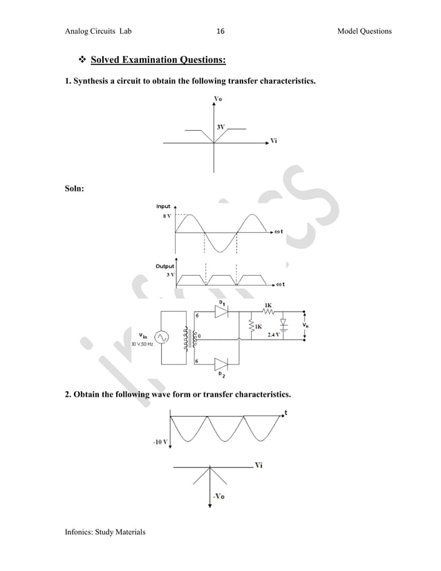 Analog circuits-lab-possible-viva-questions | PDF