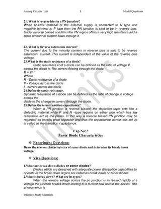 Analog circuits-lab-possible-viva-questions | PDF
