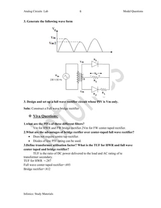 Analog circuits-lab-possible-viva-questions | PDF