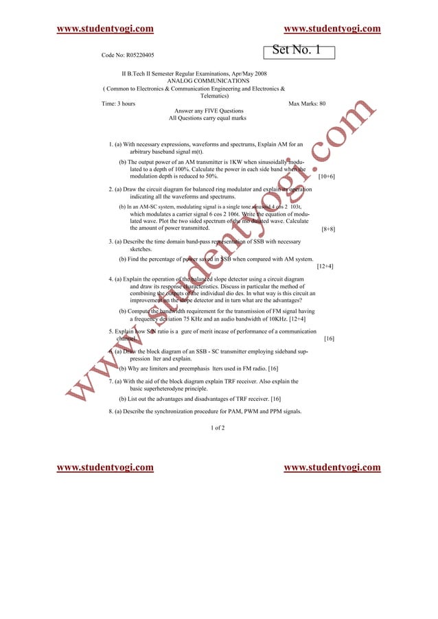 Analog Communications | PDF